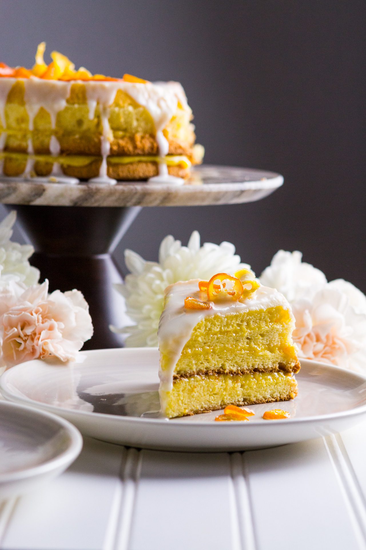 In Season: Citrus Cake with Citrus Curd - Hither & Thither